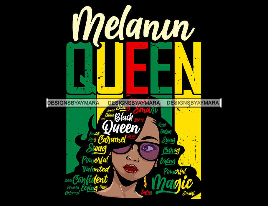 Afro Lola Melanin Queen Powerful Black Girl Magic Melanin Popping Hips